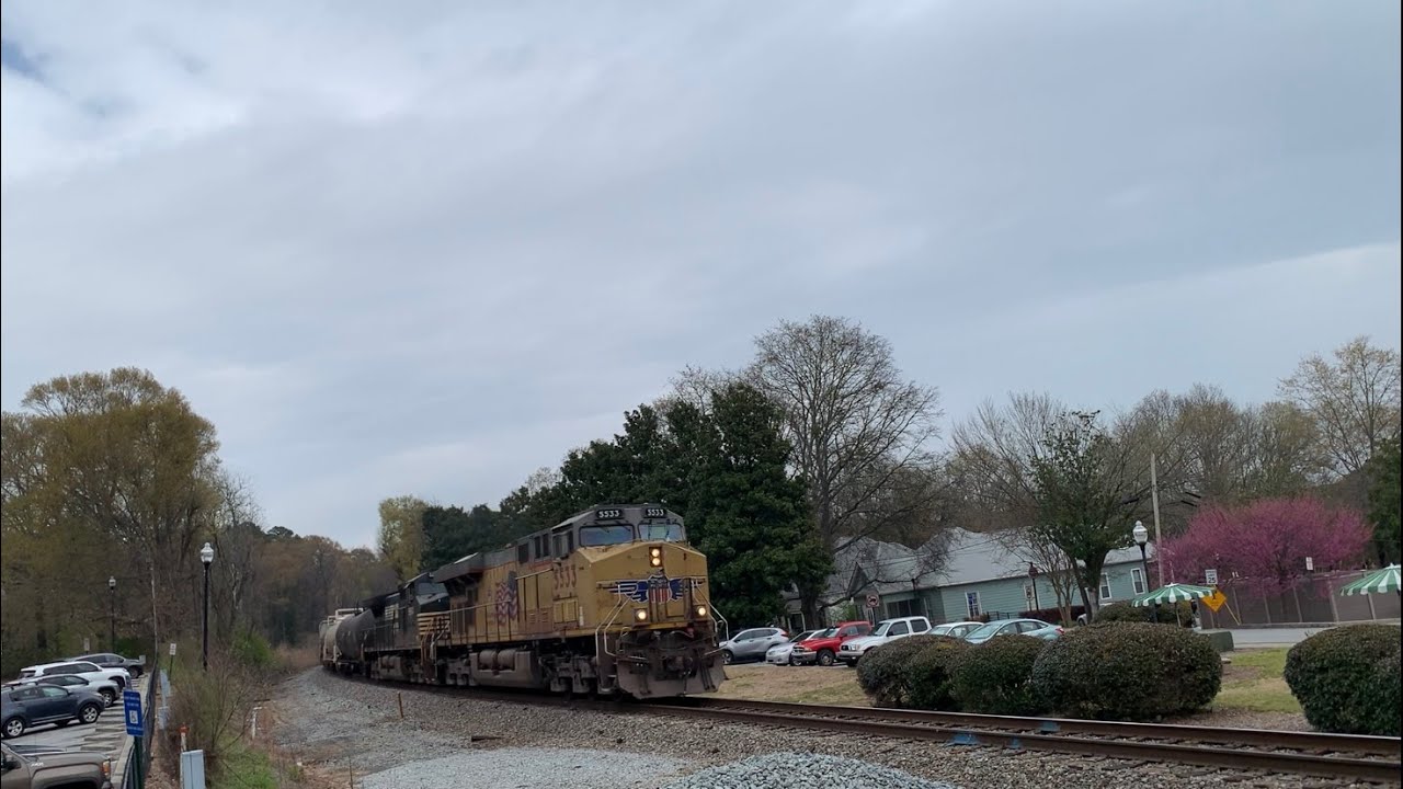UP 5533 Leads NS 153 (With a Single Rear-Train DPU) Thru Norcross, GA 3/22/2023 - YouTube
