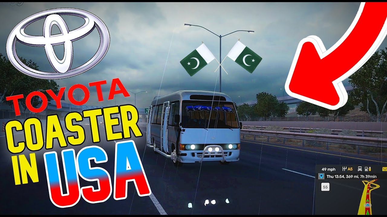 Pakistani Toyota Coaster bus in USA! - YouTube