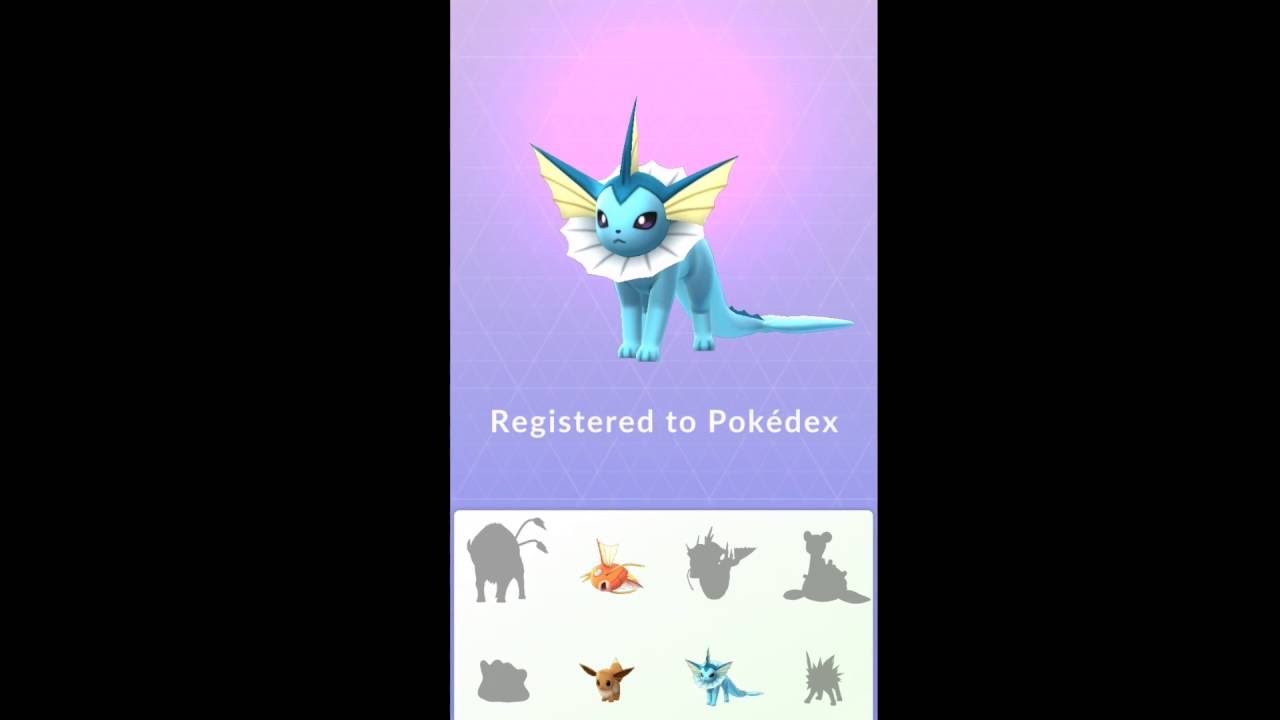 Pokemon GO !! 伊布/水伊布 Vaporeon evolution from Eevee ( Rainer naming ...
