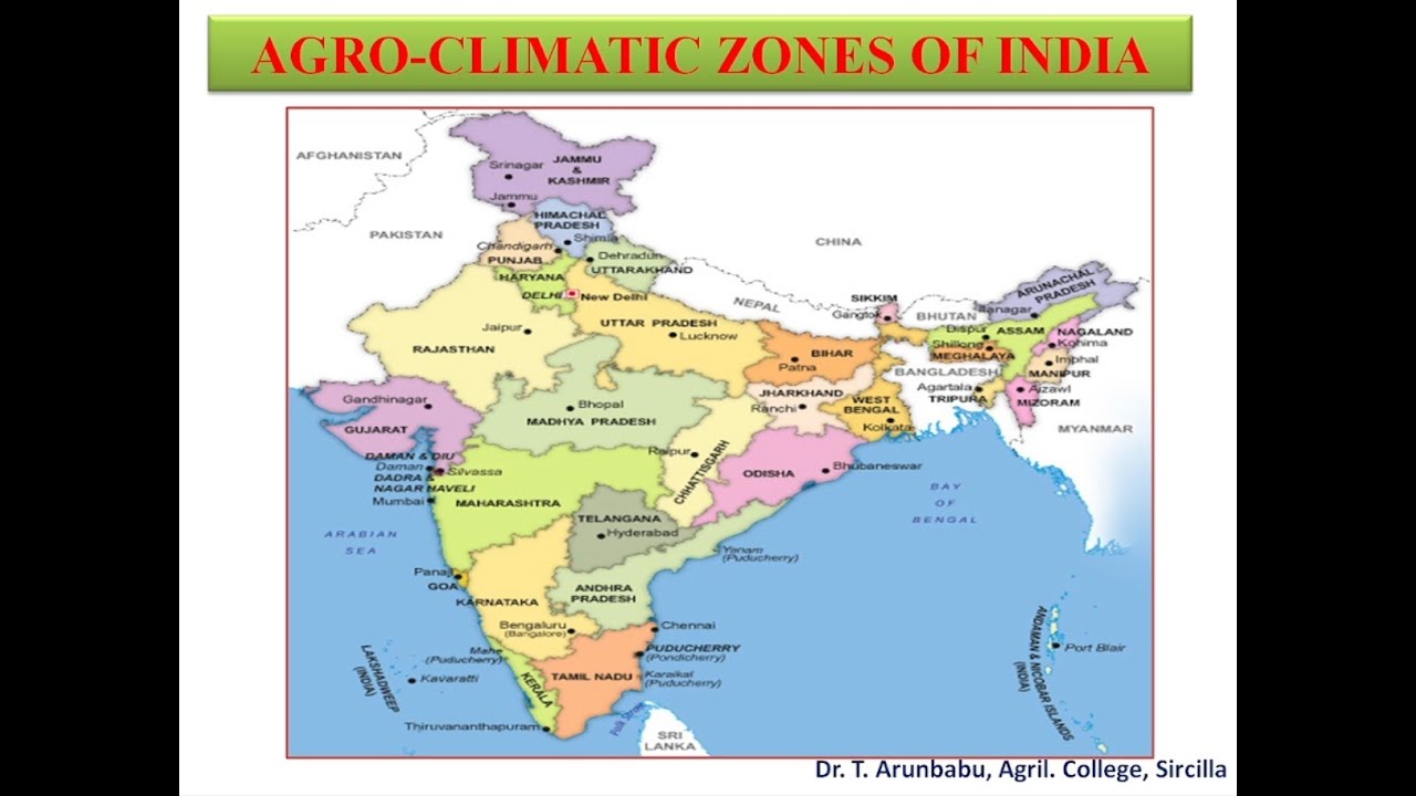 Agro-Climatic Zones of India - YouTube