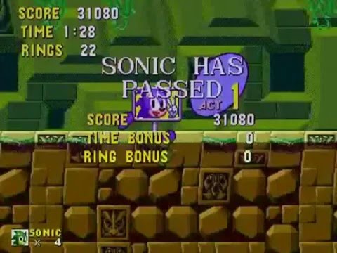 Sonic the Ring Ride 2 part 4 - Labyrinth zone and Star Light act 1 ...