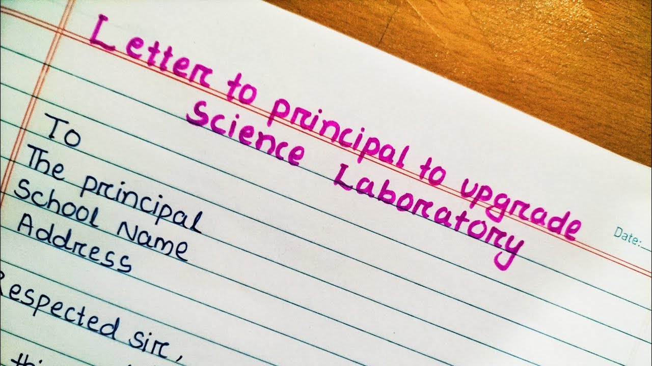 How to write application to principal to upgrade science Laboratory ...