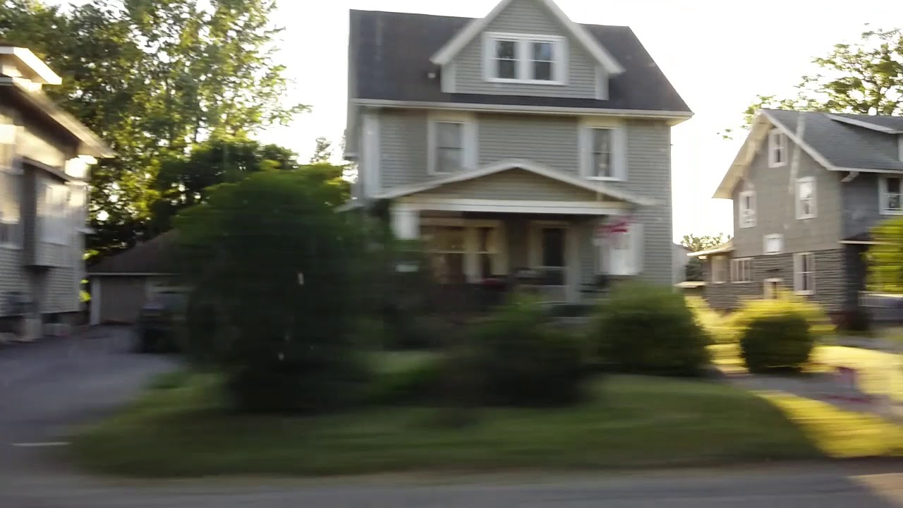 The view outside a car window. - YouTube