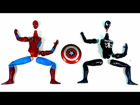 Avengers Assemble Toys Unboxing Spider-Man vs Venom Superhero Avengers Toys