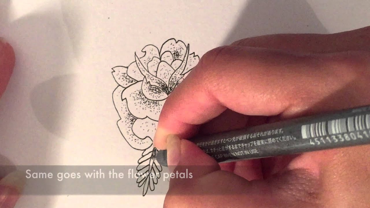how to dot work flower / georgie k - YouTube