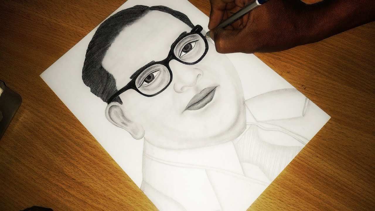 How to draw bhim rao ambedkar | Dr Bhim rao ambedkar drawing | Hello ...