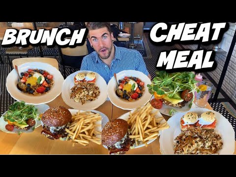 HUGE Brunch Cheat Meal & Mukbang | Eggs Benedict, Burgers, Avocado Toast | Breakfast Food - YouTube