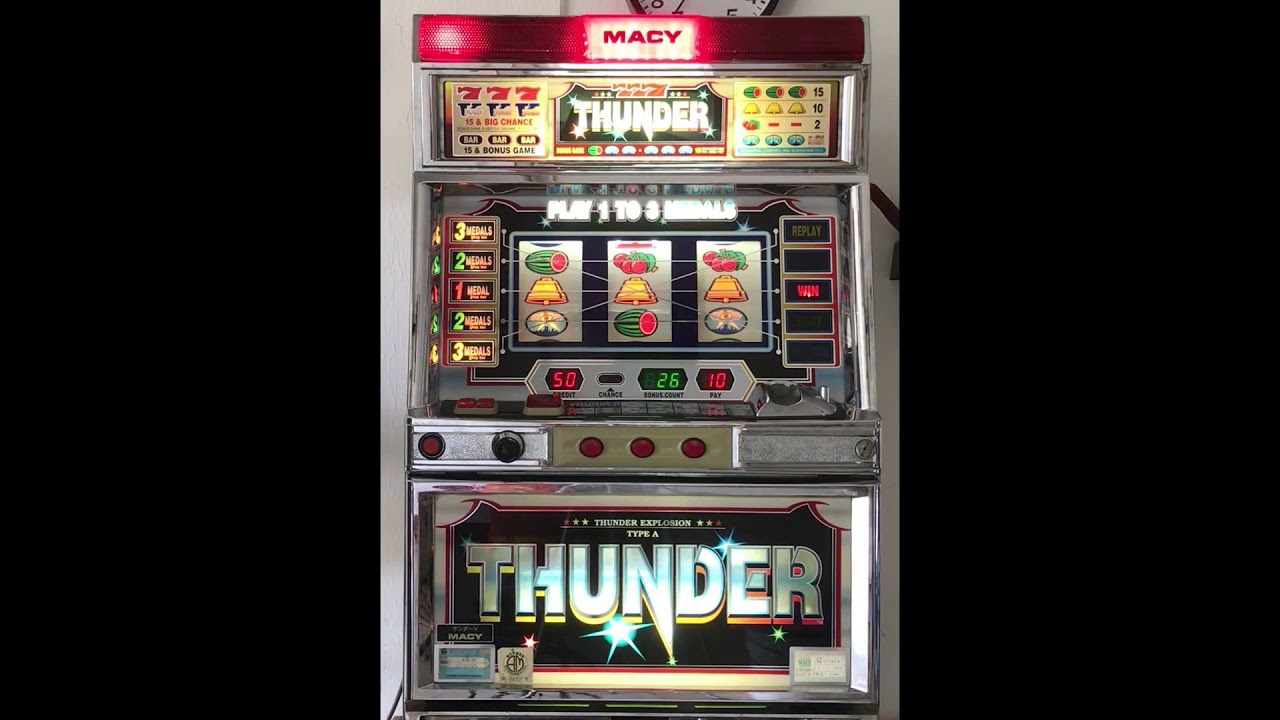 Pachislo Thunder Explosion Slot Machine Big Bonus - YouTube