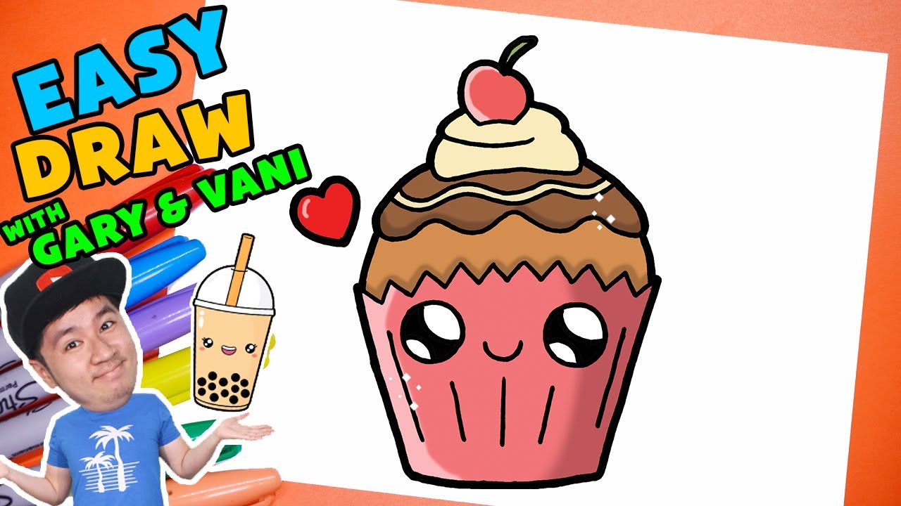 How to draw cute Cake Kawaii with Gary - YouTube