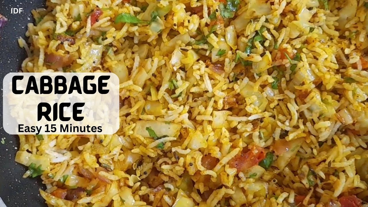 Easy Cabbage Rice For Lunch Box | कैबेज राइस रेसिपी | Tasty Cabbage ...