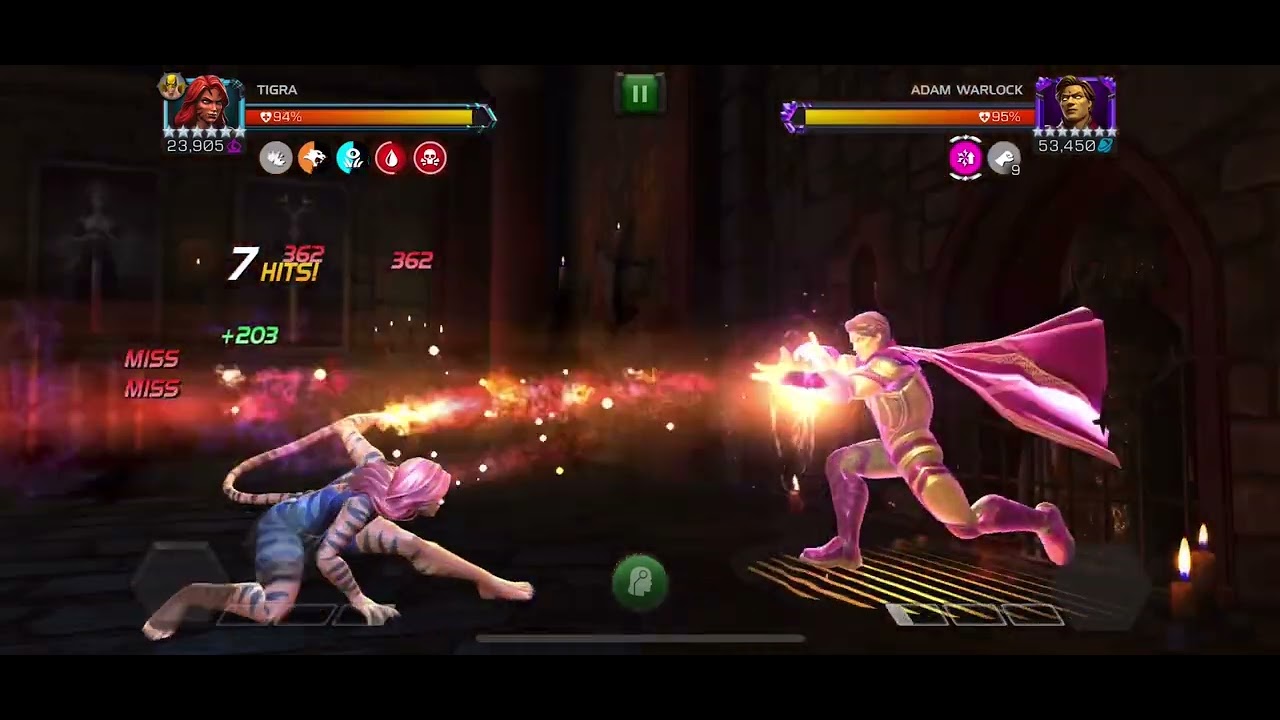 Tigra vs Adam Warlock. #mcoc - YouTube