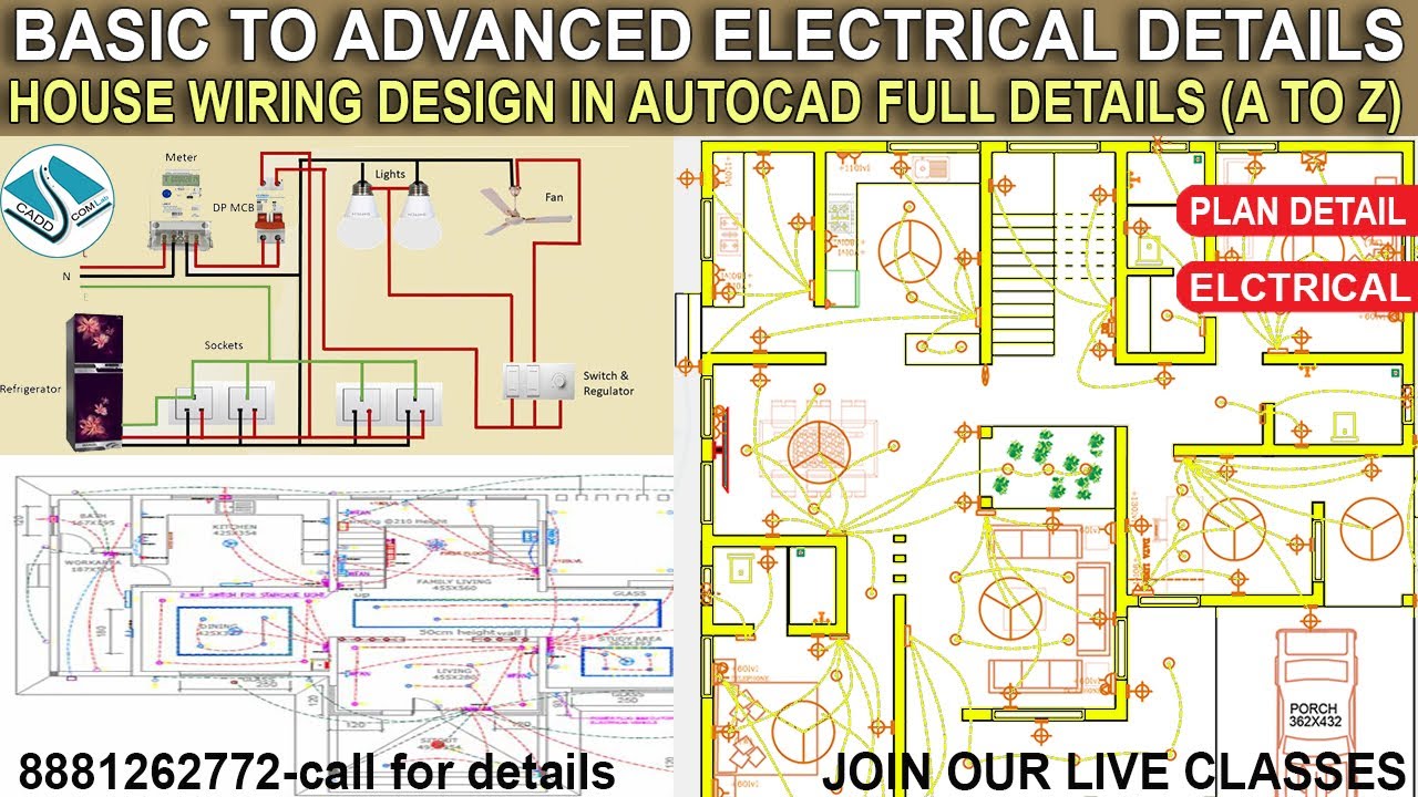 Live Class Basic To Advanced Electrical Work In Autocad-#design #viral ...