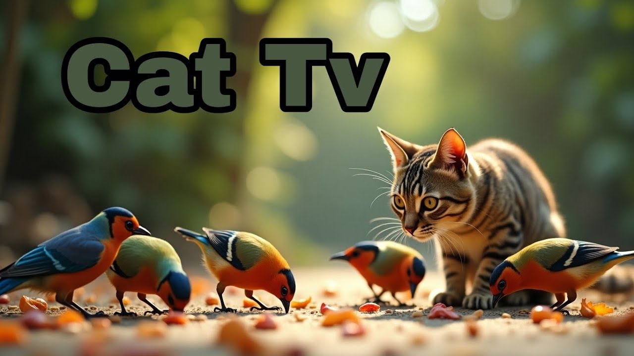 cat tv for cats to watch relaxing birds chipping 🐦 squirrels eating ...