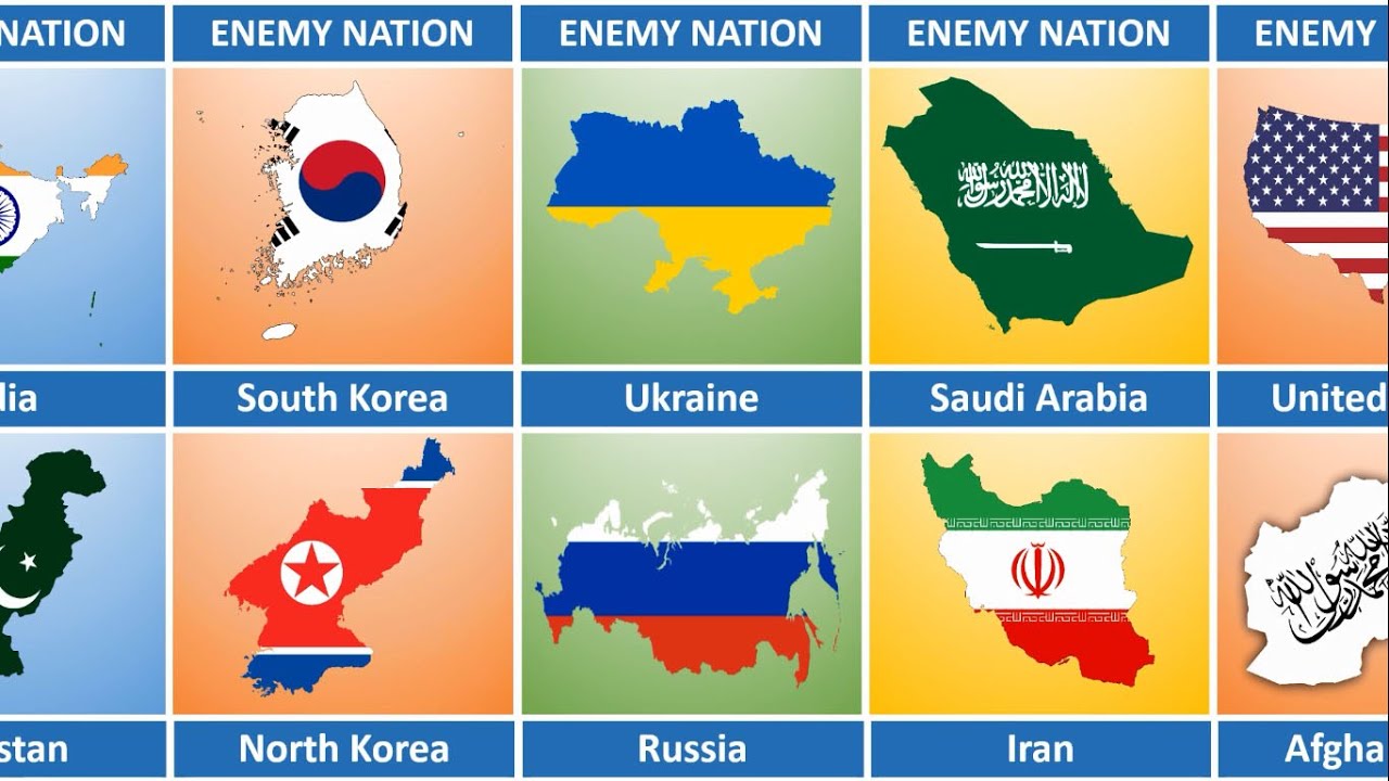 Countries and Their Enemies l Hated Countries - YouTube