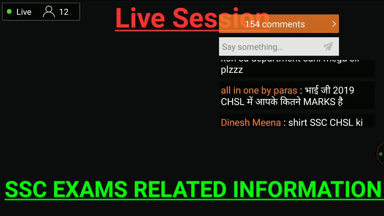 Live Session || SSC EXAMS RELATED INFORMATION - YouTube