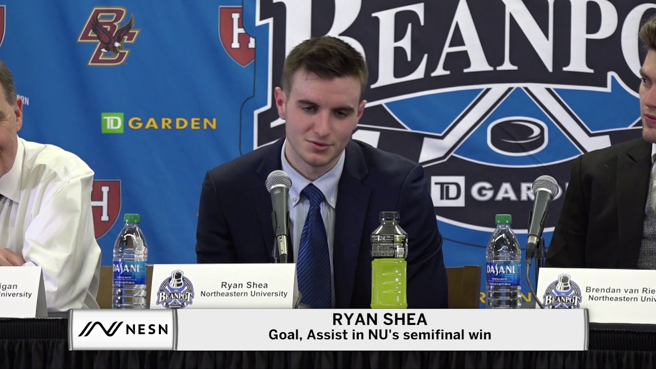 Ryan Shea On Empty-Net Goal In Northeastern's Beanpot Win Over Harvard ...