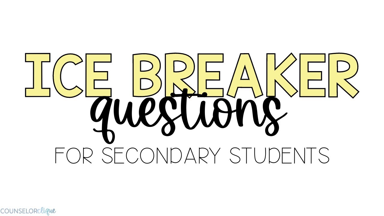 Ice Breaker Questions Pack for Secondary Students - YouTube