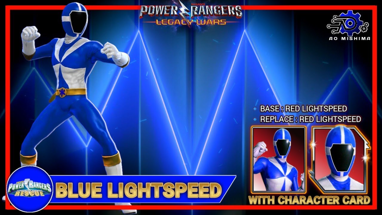 Chad - Blue LightSpeed Ranger mod with Character Card - YouTube
