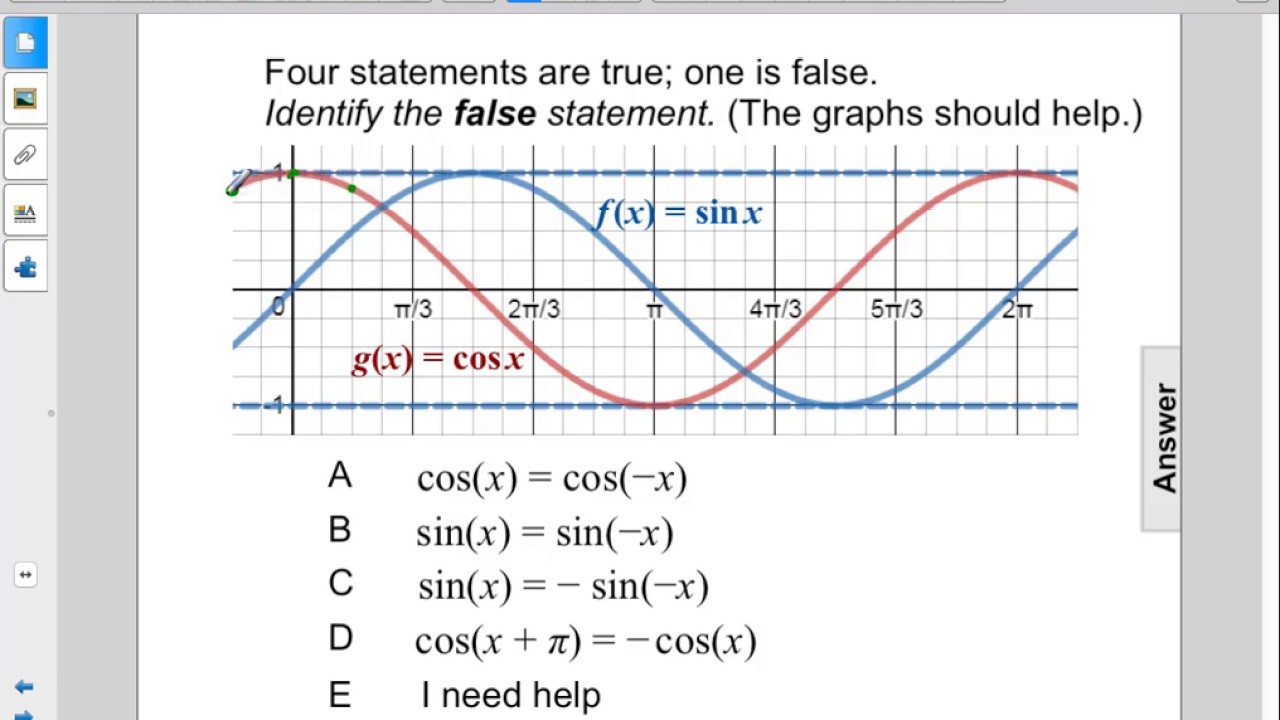 Algebra2 Trig Transformations Pt 5 Q103 - YouTube
