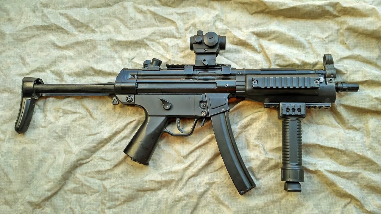 Shooting test AEG MP5 Cyma RIS - YouTube