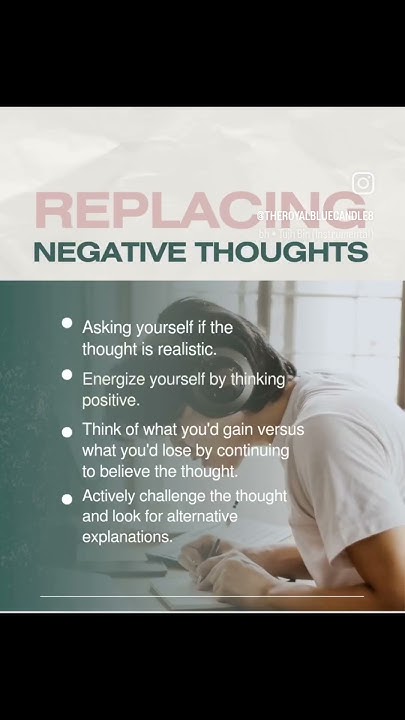 Replacing negative thoughts. #mentalhealth #negativethoughts # ...