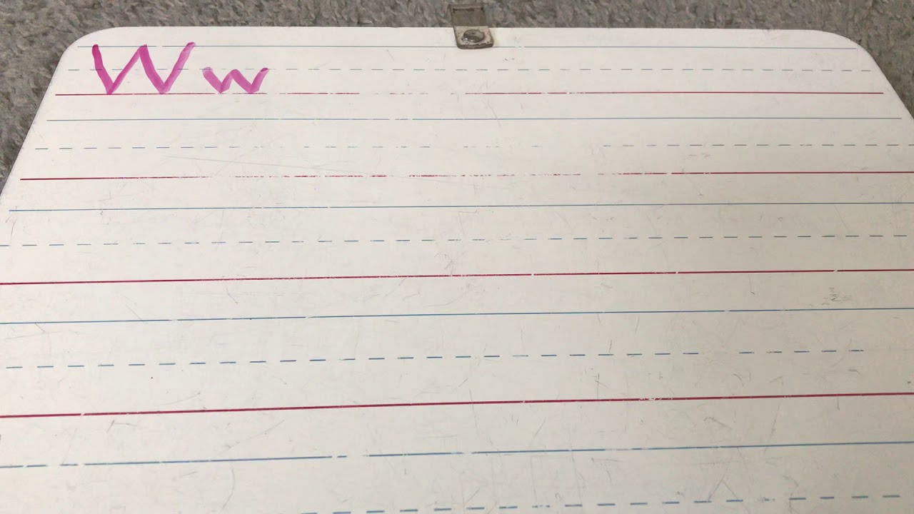 Handwriting-Letter W - YouTube