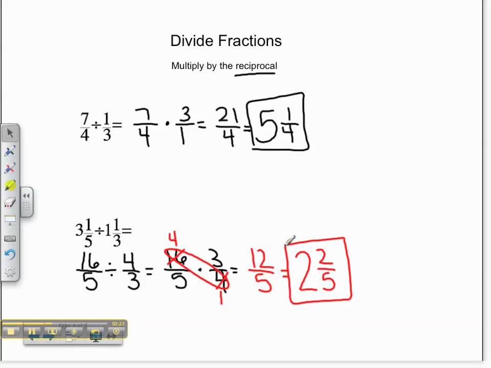 Dividing Fractions - YouTube