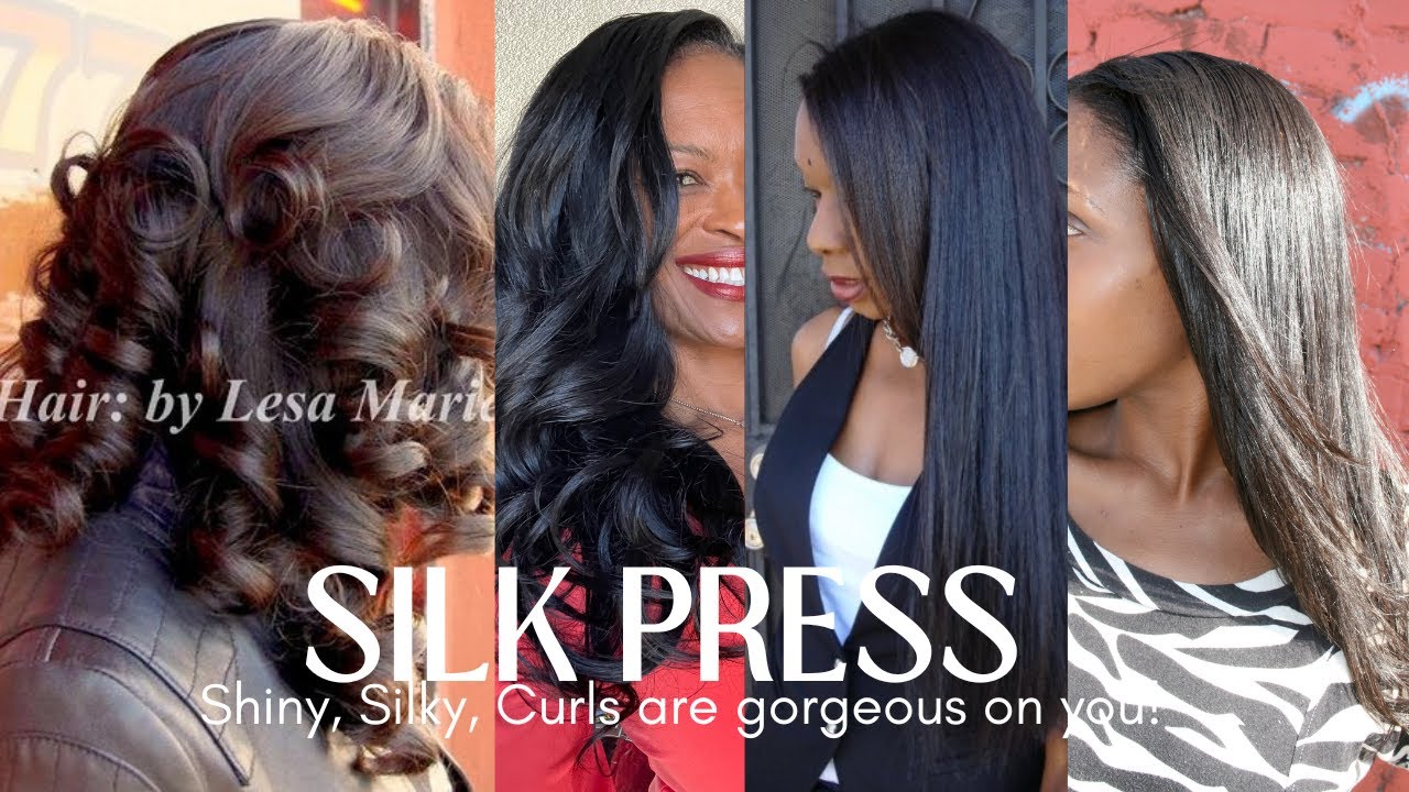 Silk Press using Pressing comb - YouTube