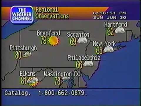 Weather Channel local forecast (1996) - YouTube