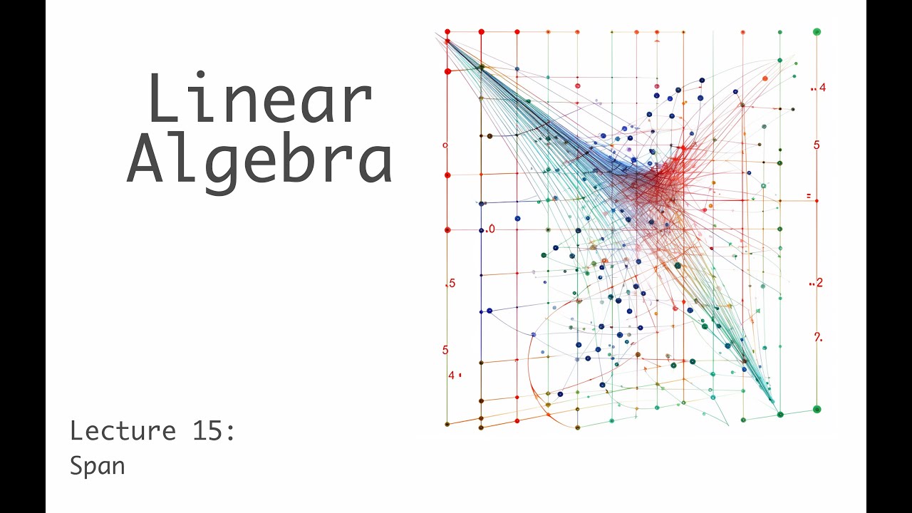 Span - Linear Algebra (full Course) - Lecture 15b (of 23) - Youtube