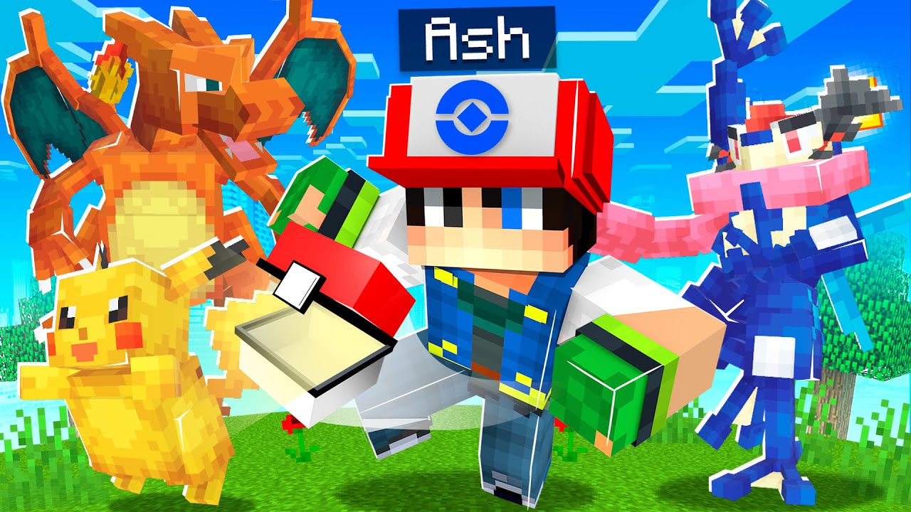 ME CONVIERTO EN ASH KETCHUM en MINECRAFT COBBLEMON - YouTube