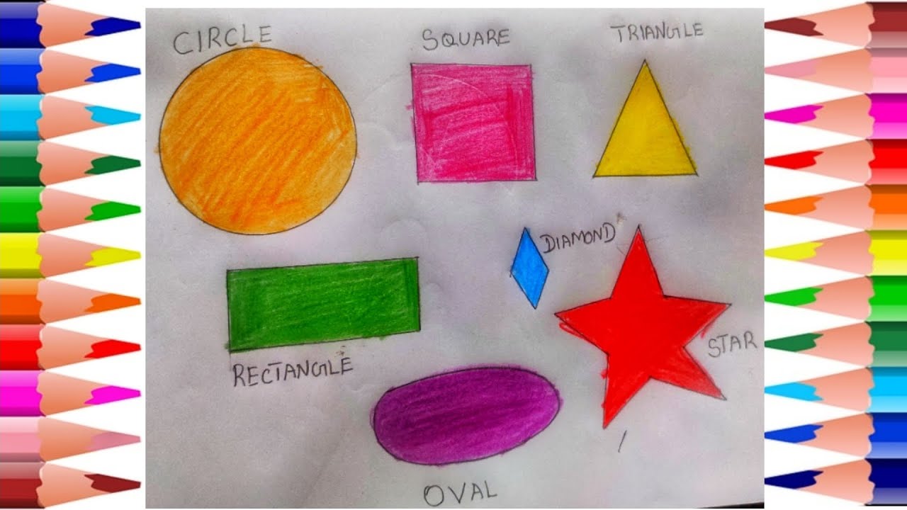 How to draw a shapes step by step easy drawing with kids - YouTube