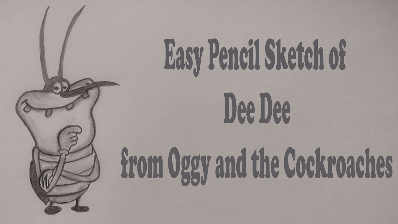 How to Draw Dee Dee from Oggy and the Cockroaches (Easy Sketch Tutorial ...