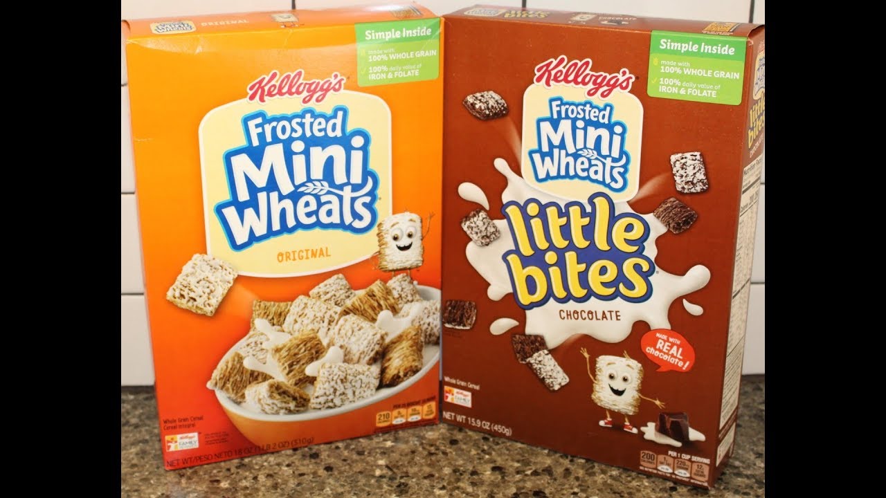 Kellogg’s Frosted Mini Wheats Cereal: Original & Little Bites Chocolate ...