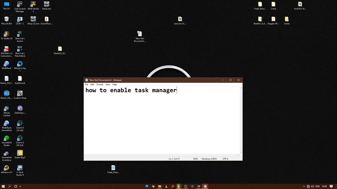 How To Enable Task Manager On Windows 10 - YouTube