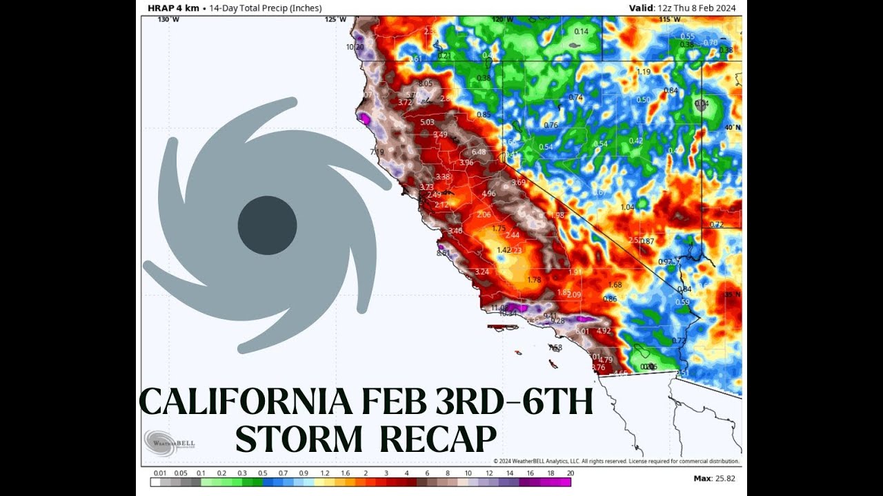 California Weather: February 3-6th Storm Recap - YouTube