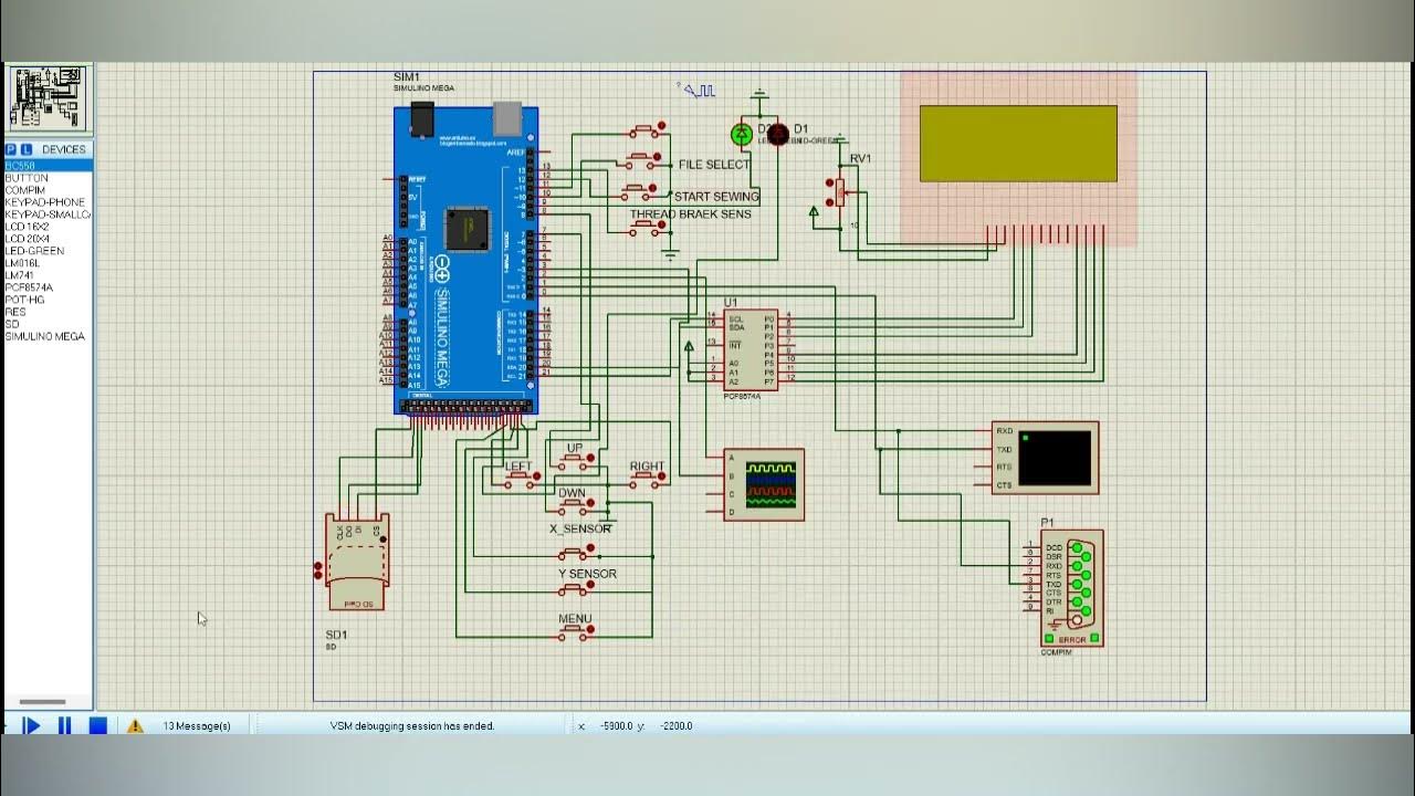 DIY Arduino-Based Embroidery Machine | Final Project Test in Proteus ...