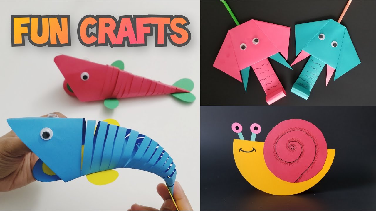 Cute and Funny Paper Craft Ideas | DIY Moving Paper Toys - YouTube