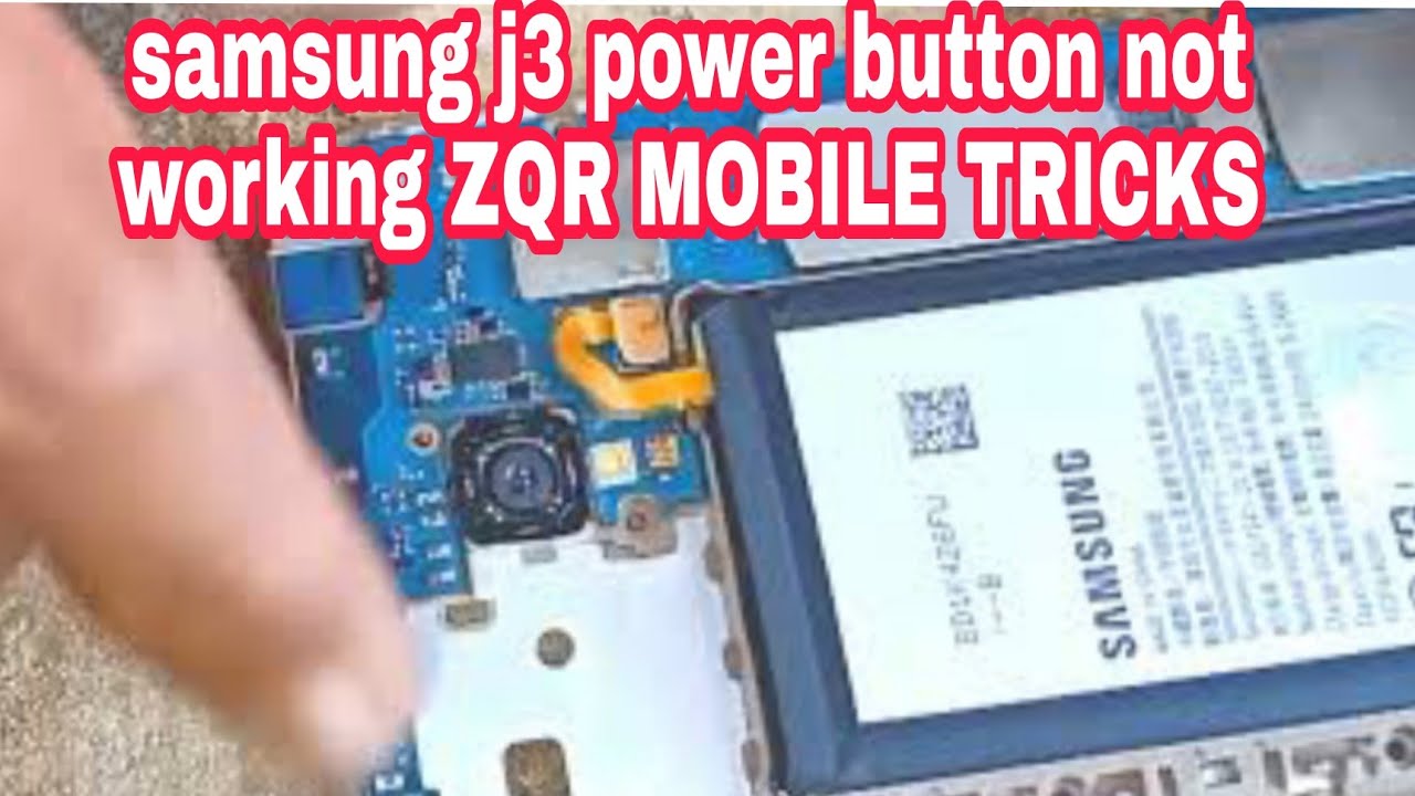 samsung j3 power button not working - YouTube