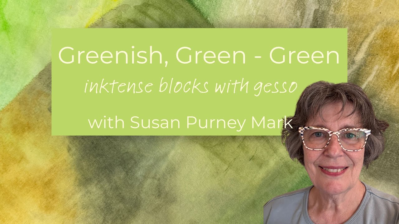 Greenish, Green - Green - inktense blocks with gesso - YouTube