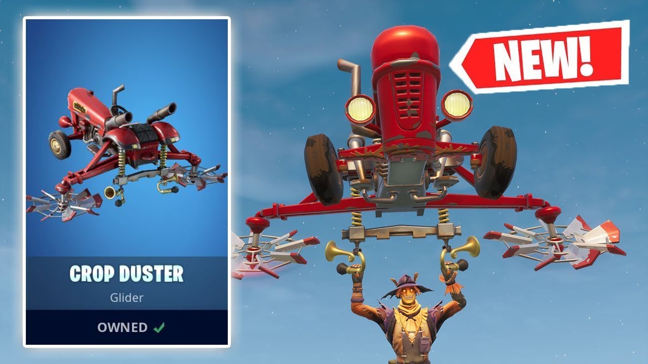 NEW CROP DUSTER Glider Gameplay in Fortnite! - YouTube