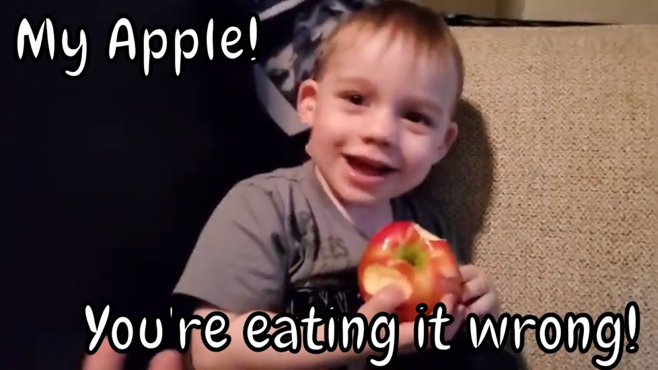 Hey Nash! Give me my apple back, you are eating it wrong! - YouTube