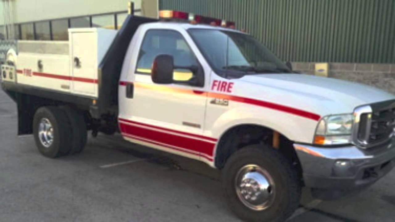 2003 Ford F350 Brush Truck 18/200/foam (W0872) - YouTube