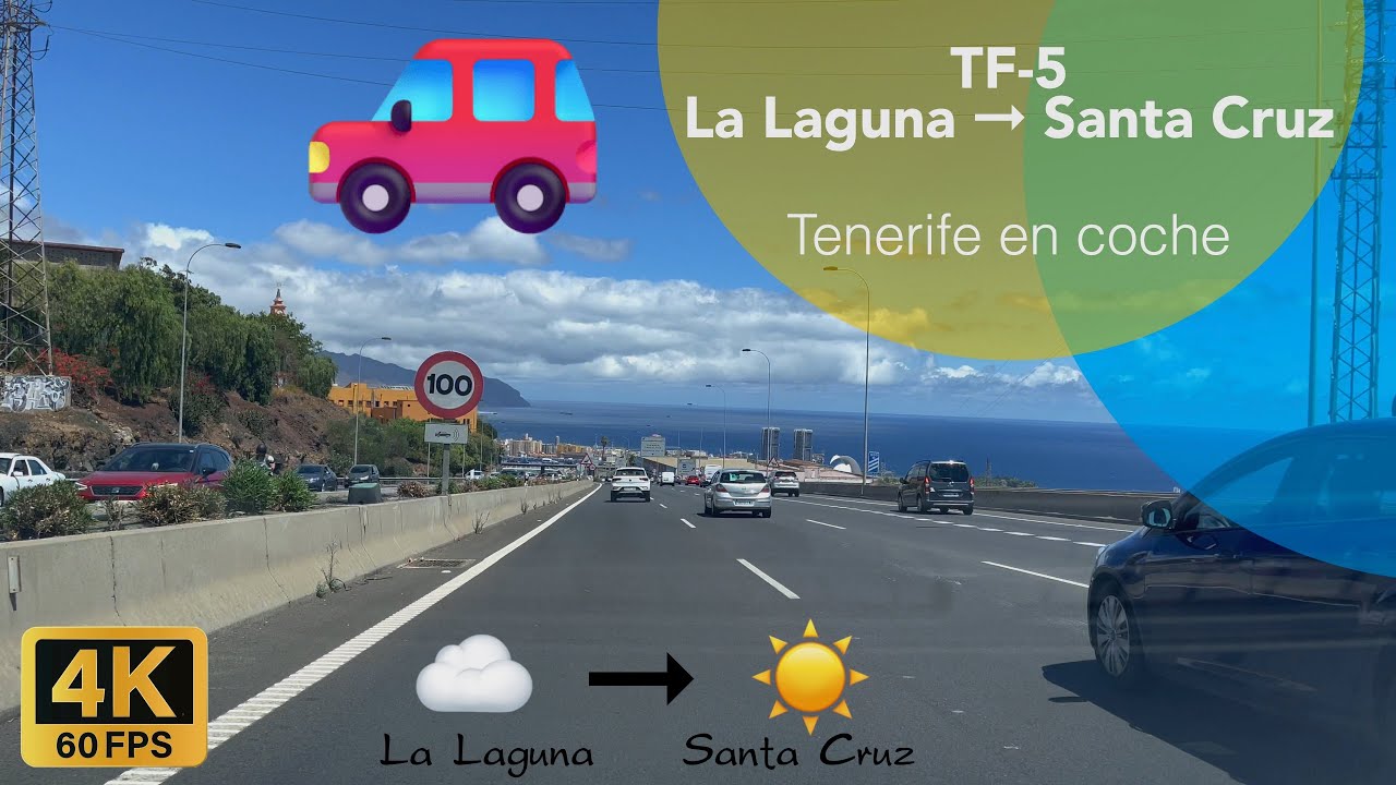 Autopista TF5 - La Laguna a Santa Cruz de Tenerife 4K - YouTube