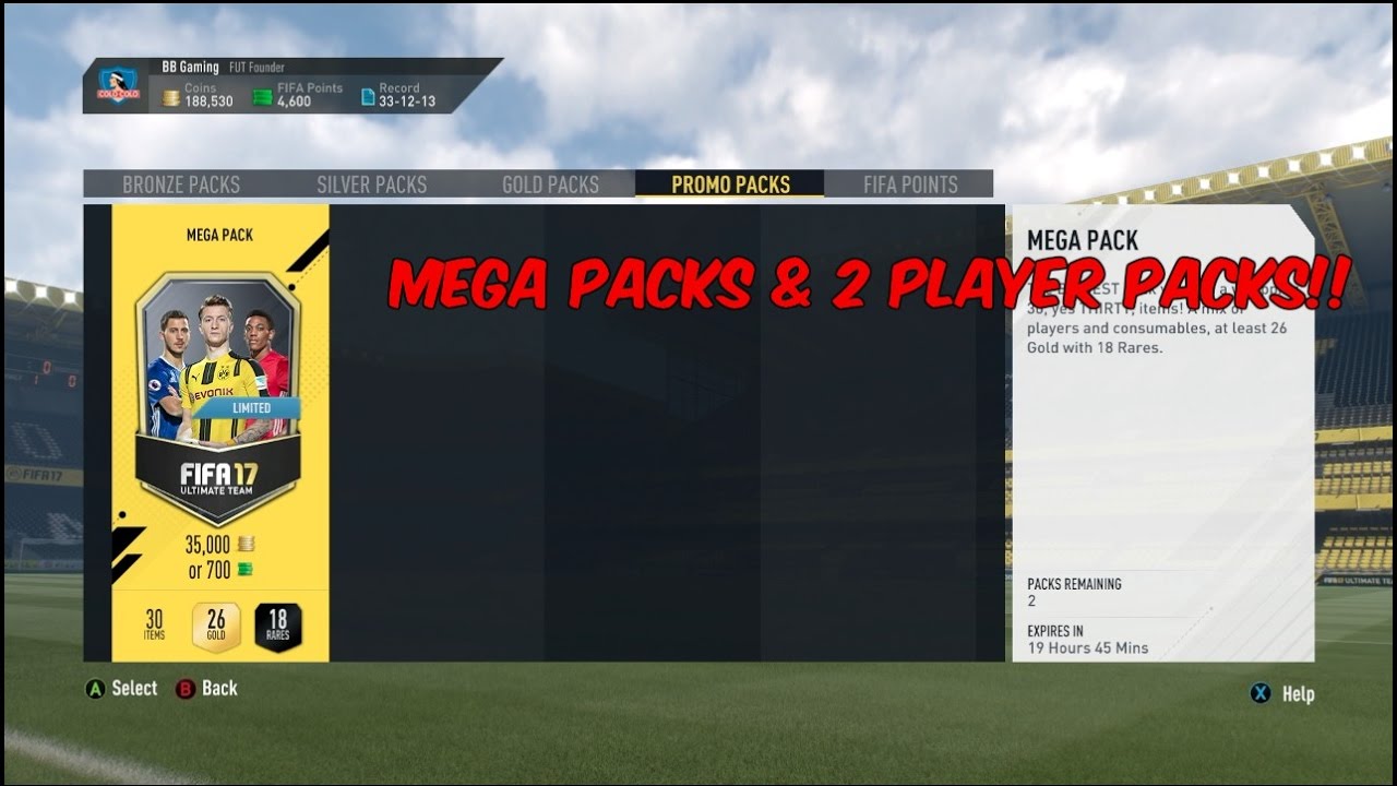 MEGA PACKS & 2 PLAYER PACKS! - Fifa 17 Pack Opening - YouTube