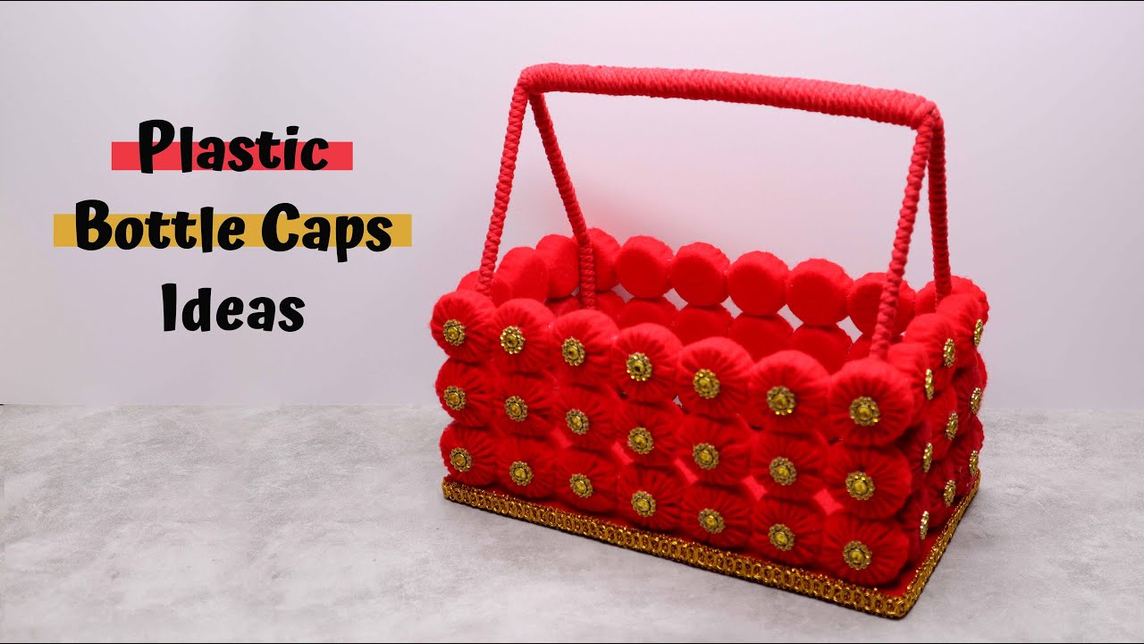DIY Multipurpose Basket from Plastic Bottle Caps ! Keranjang serbaguna ...