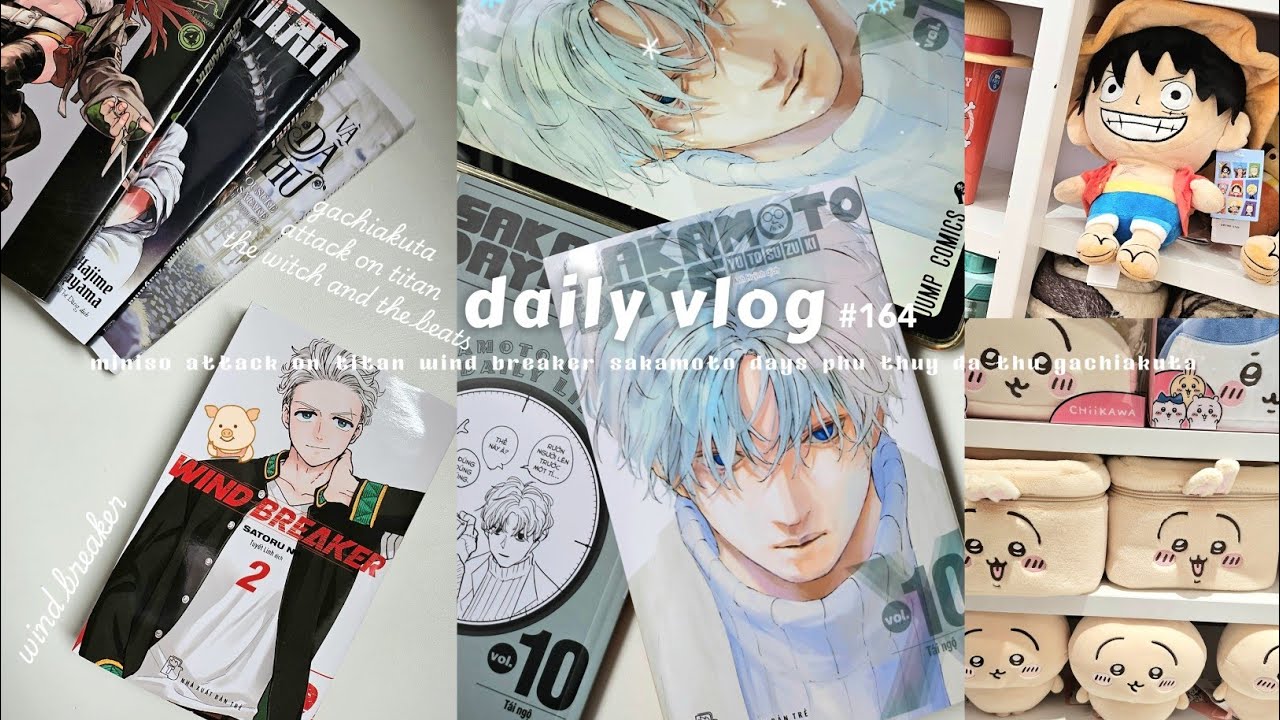 🐽DAILY VLOG || MANGA HAUL || WIND BREAKER 2 || AOT 16 || SAKAMOTO 10 ...