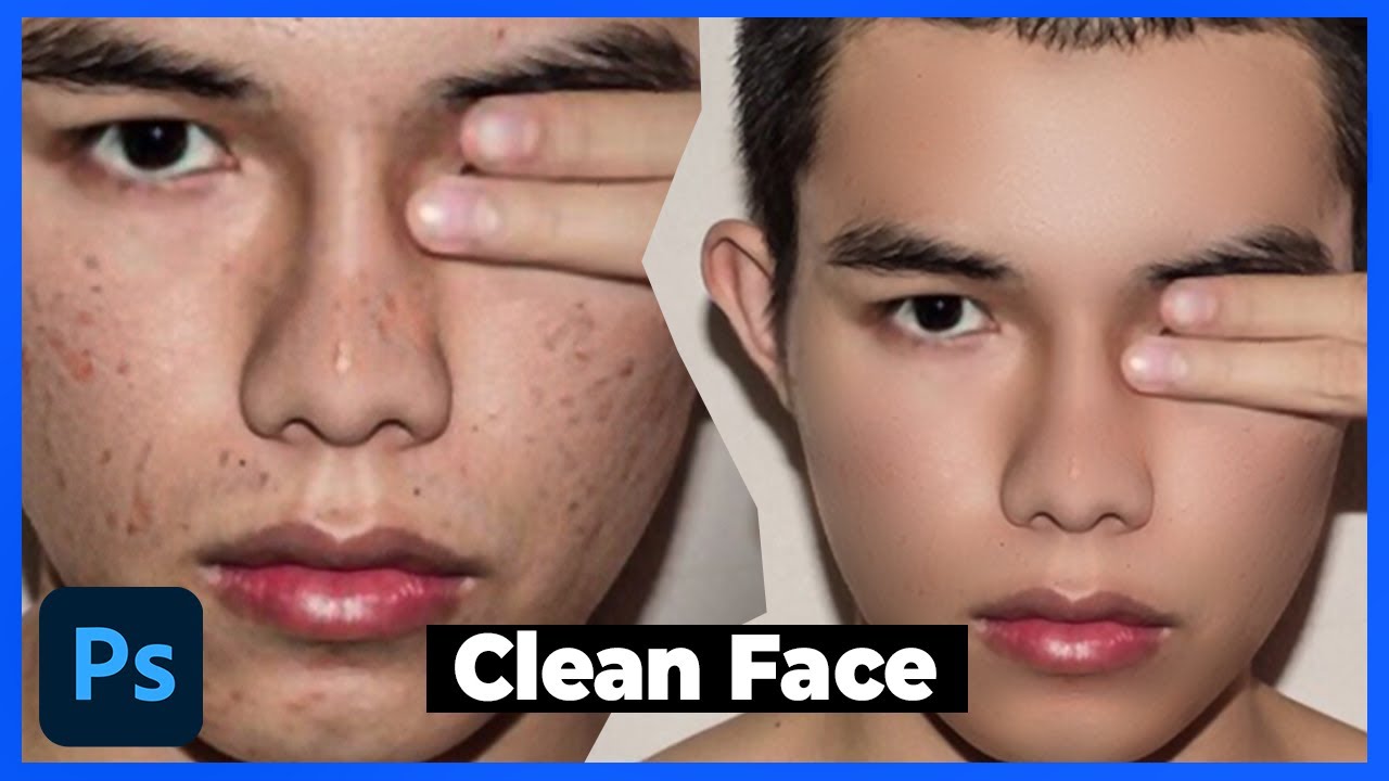 Professional Face Cleaning in Photoshop - A Beginner's Guide - YouTube