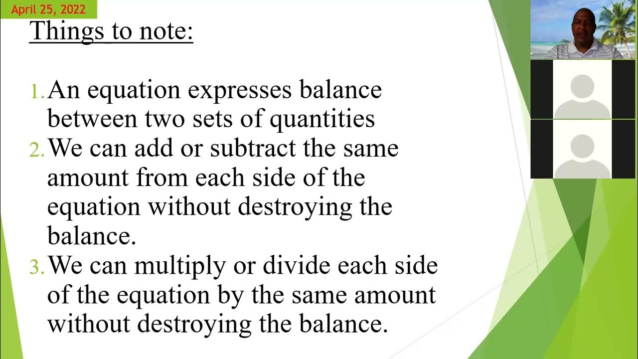 CSEC Math Equations 1 - YouTube