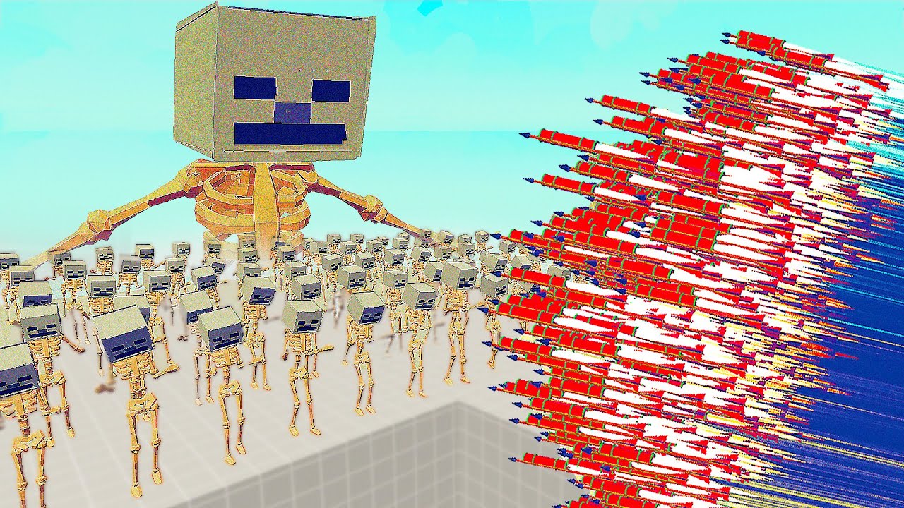 100x MINECRAFT SKELETONS + 1x GIANT vs EVERY GOD Totally Accurate ...